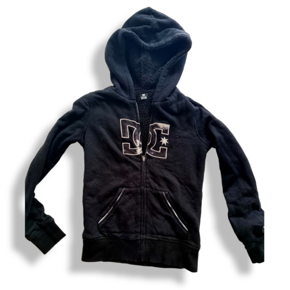 DC | Jackets & Coats | Vintage 200s Y2k Black Dc Hooded Jacket Faux Fur ...